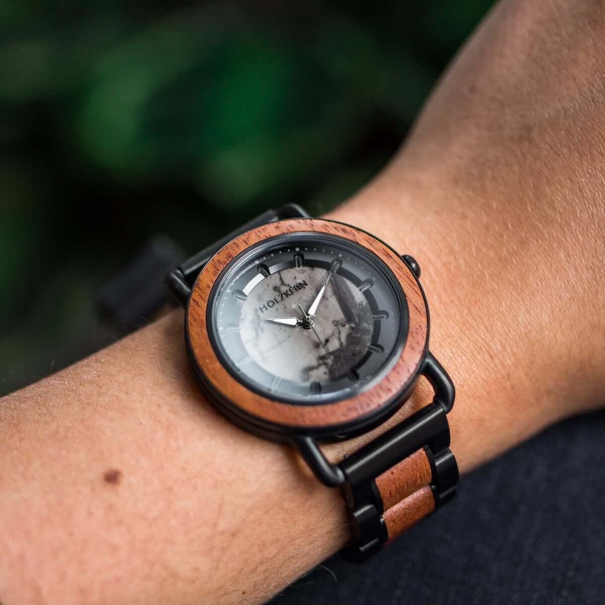 HOLZKERN | Altamira Damen Herren Holzarmbanduhr