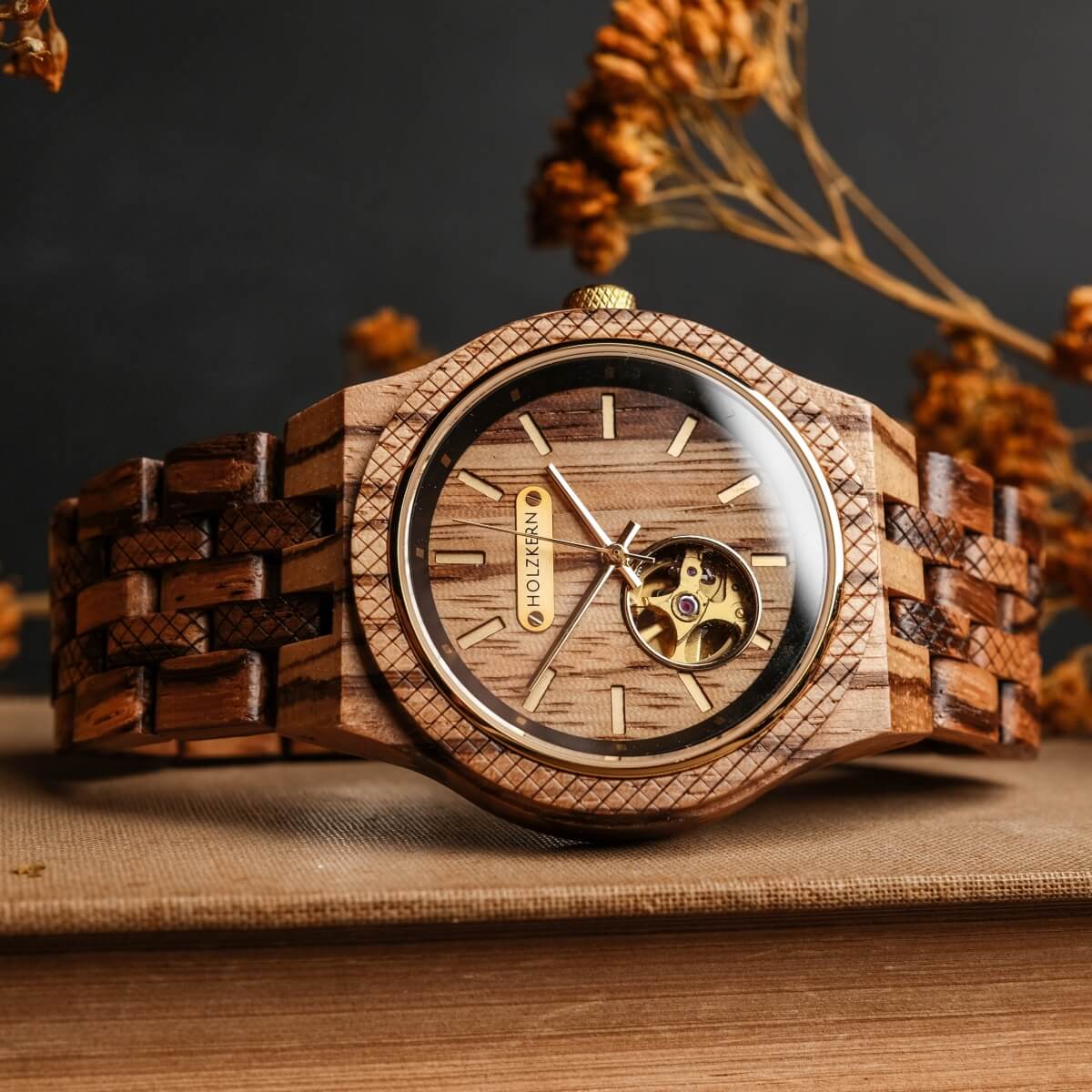 HOLZKERN | Aristoteles Herren Holzarmbanduhr